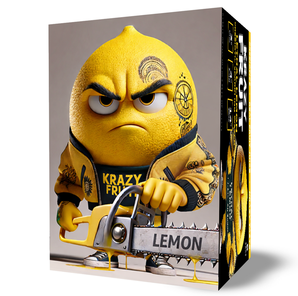 Krazy Fruit Lethal Lemon Prebiotic Sparkling Water made with Real Frui ...